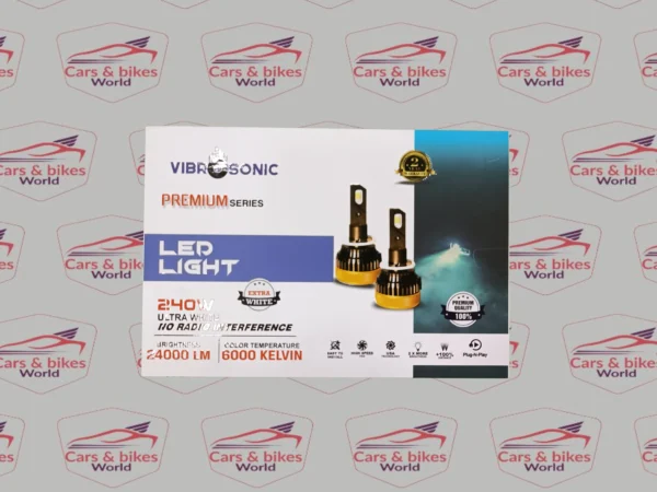 Vibrosonic Premium Series 240W Ultra White LED Headlight Bulbs ...